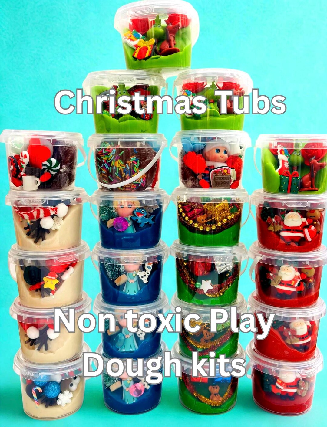 Winter Sensory Playdough Tubs – Homemade Scented Dough for Kids ...