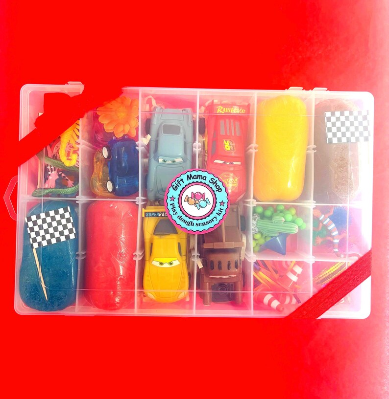 Racing Car Playdough Sensory Kit | Montessori-inspired Desert Theme | 4 ...