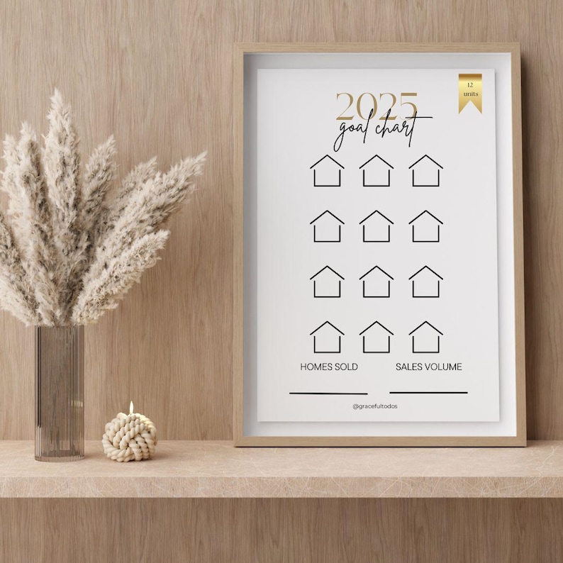 Real Estate Agent Goal Chart Printable Home Sales Tracker Transaction ...