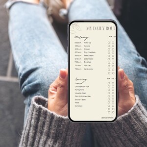 EDITABLE Daily Routine AM PM Checklist Template Blank Habit Tracker ...