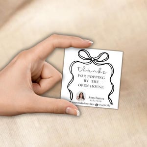Real Estate Open House Pop by Tag Template for Realtor Editable Open ...
