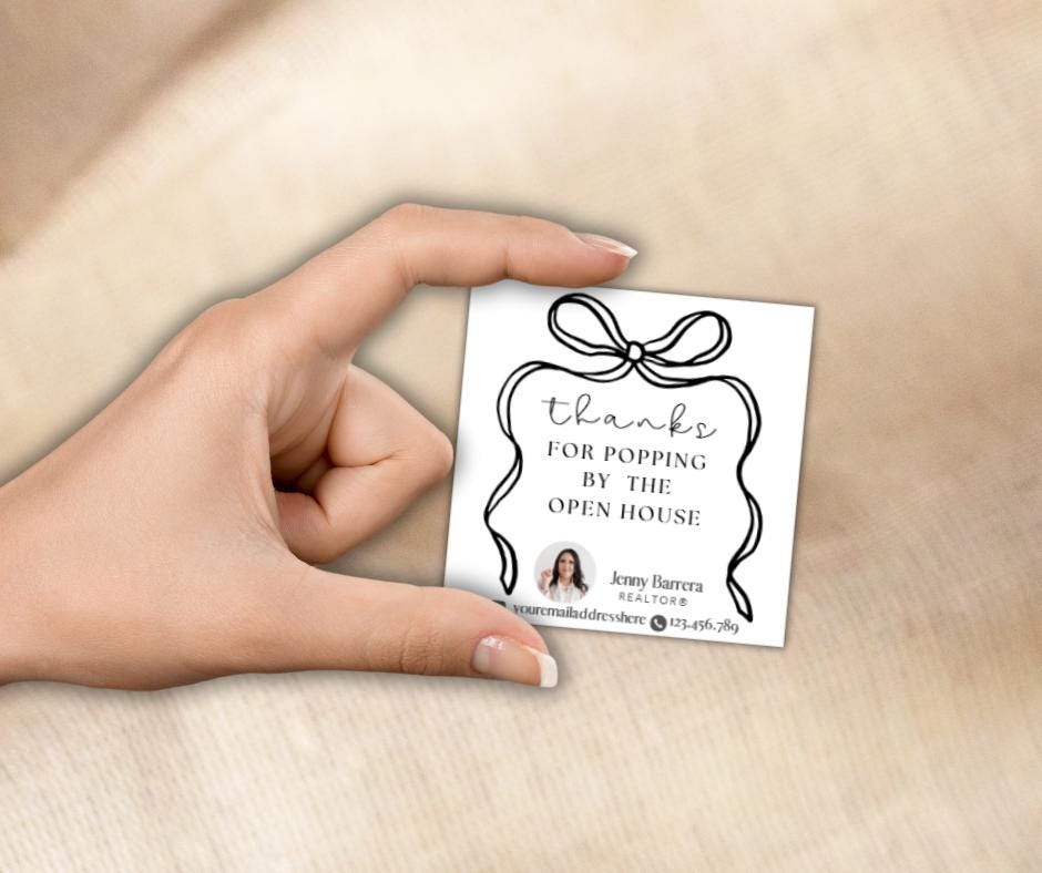 Real Estate Open House Pop by Tag Template for Realtor Editable Open ...