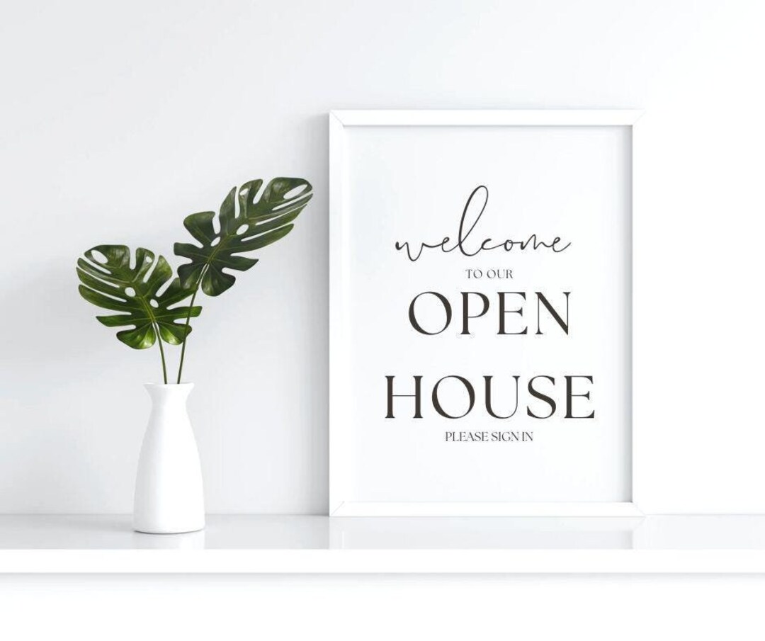 Realtor Open House Welcome Sign Template, Home Builder Welcome to Open ...