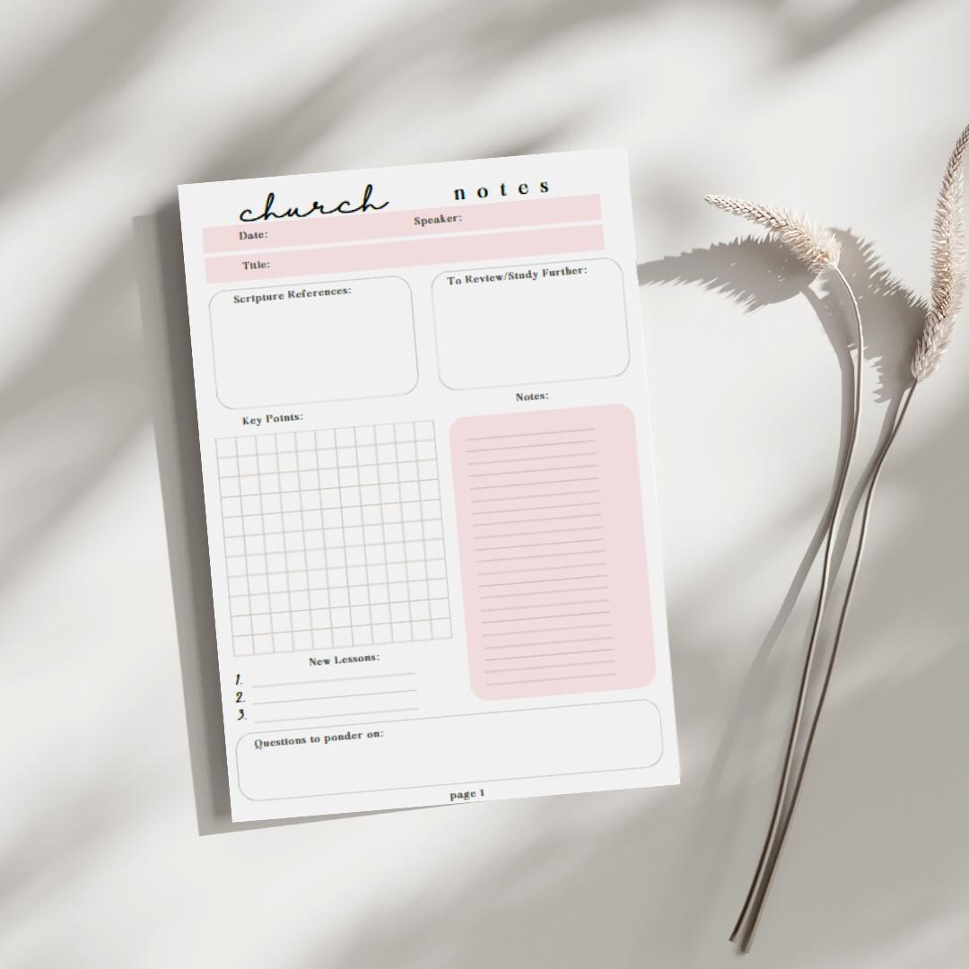 Church Message Template for Christian Women Printable Digital Preaching ...