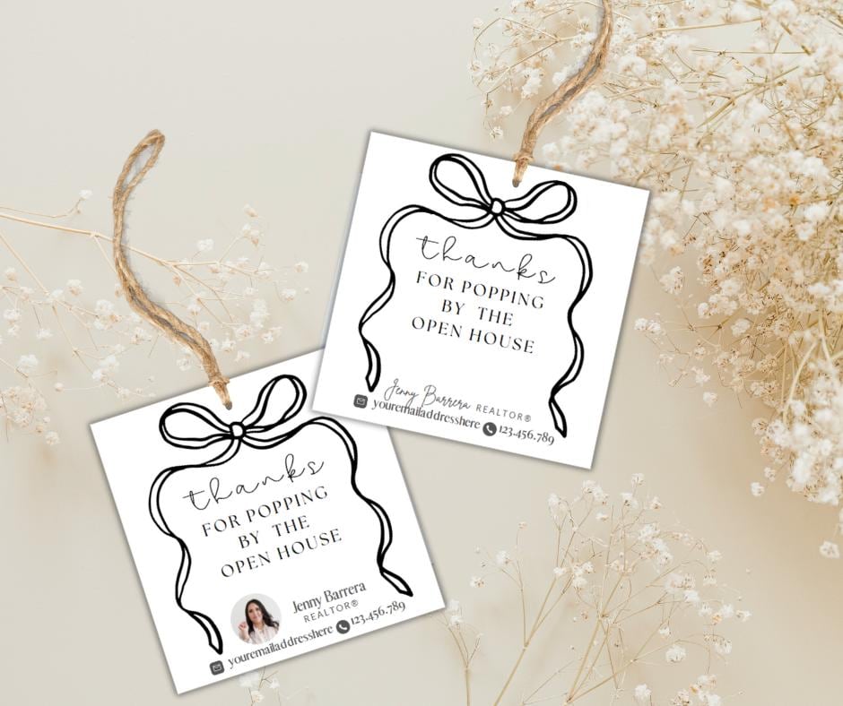 Real Estate Open House Pop by Tag Template for Realtor Editable Open ...