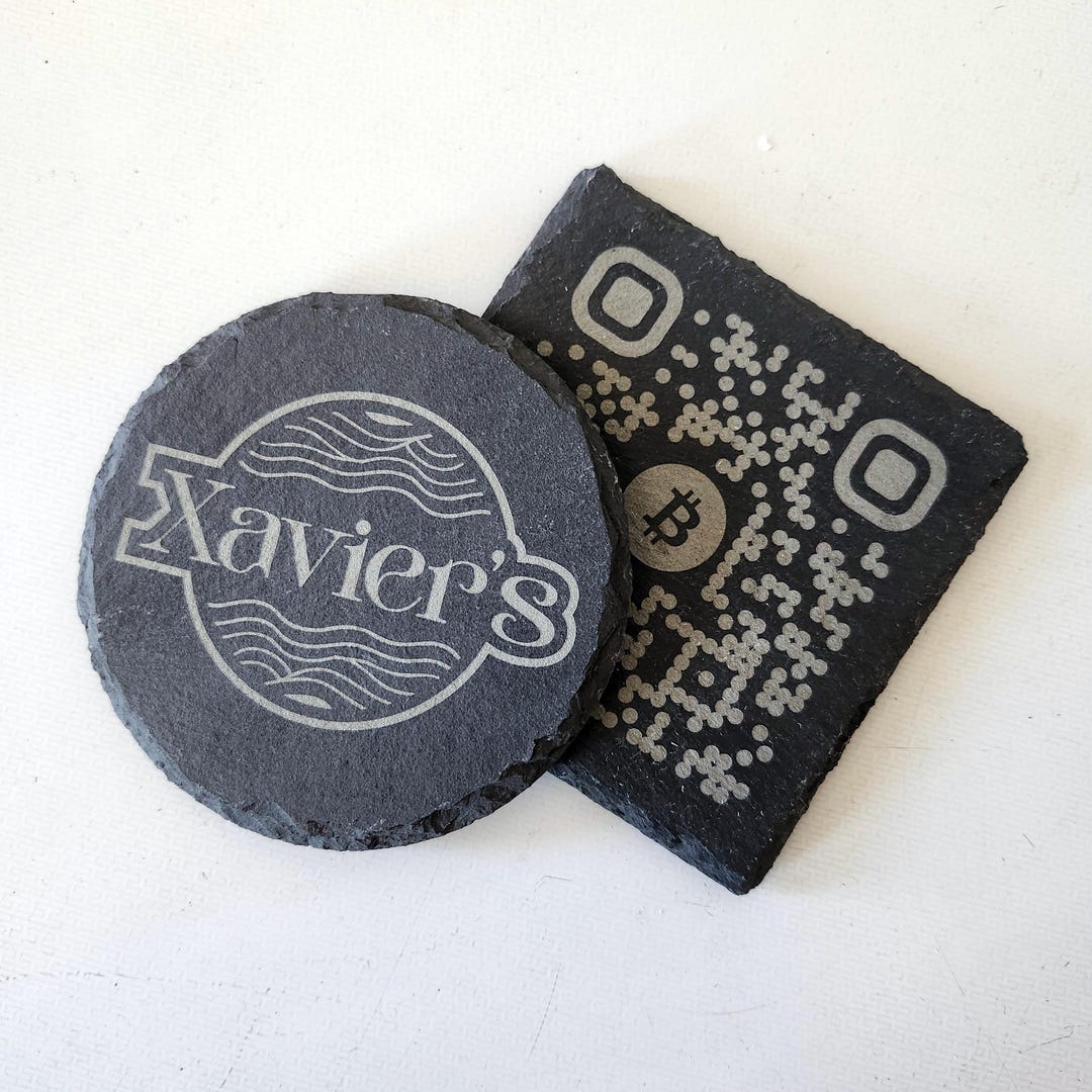 Your Artwork Engraved on Black Stone Coasters - Etsy