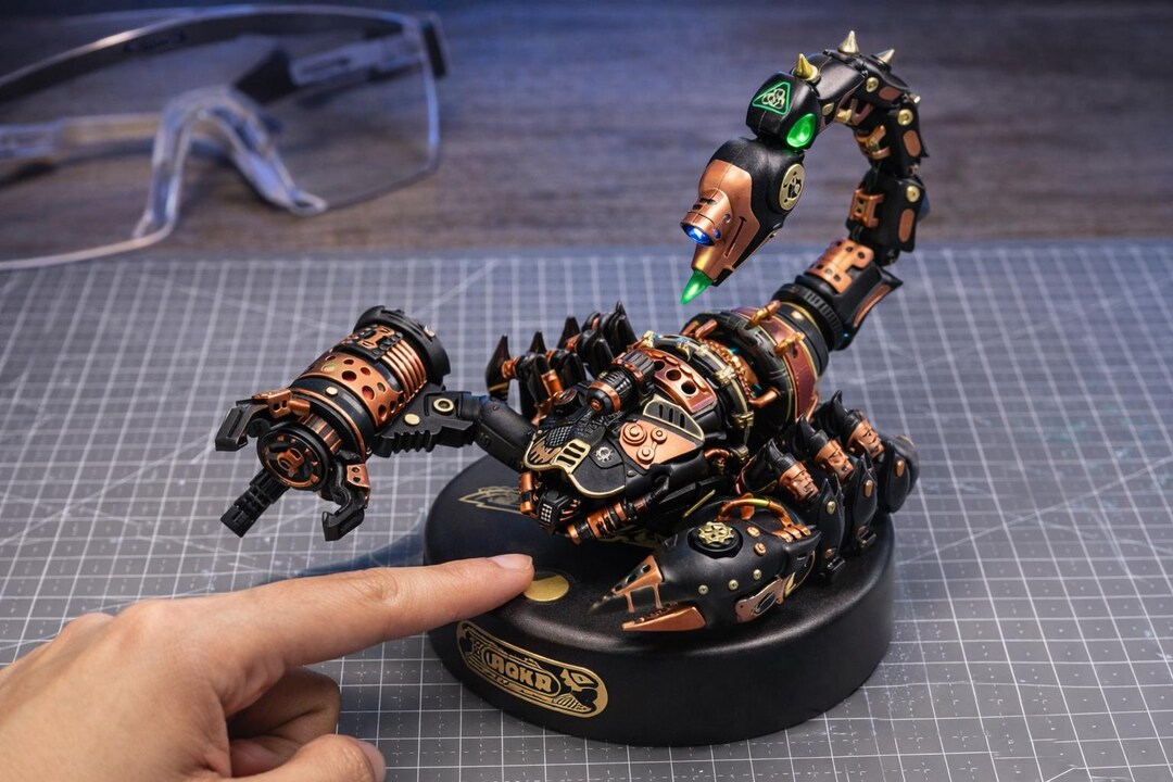 3D Mechanical Scorpion Model Kit Motorized Steampunk Puzzle Desk Decor ...