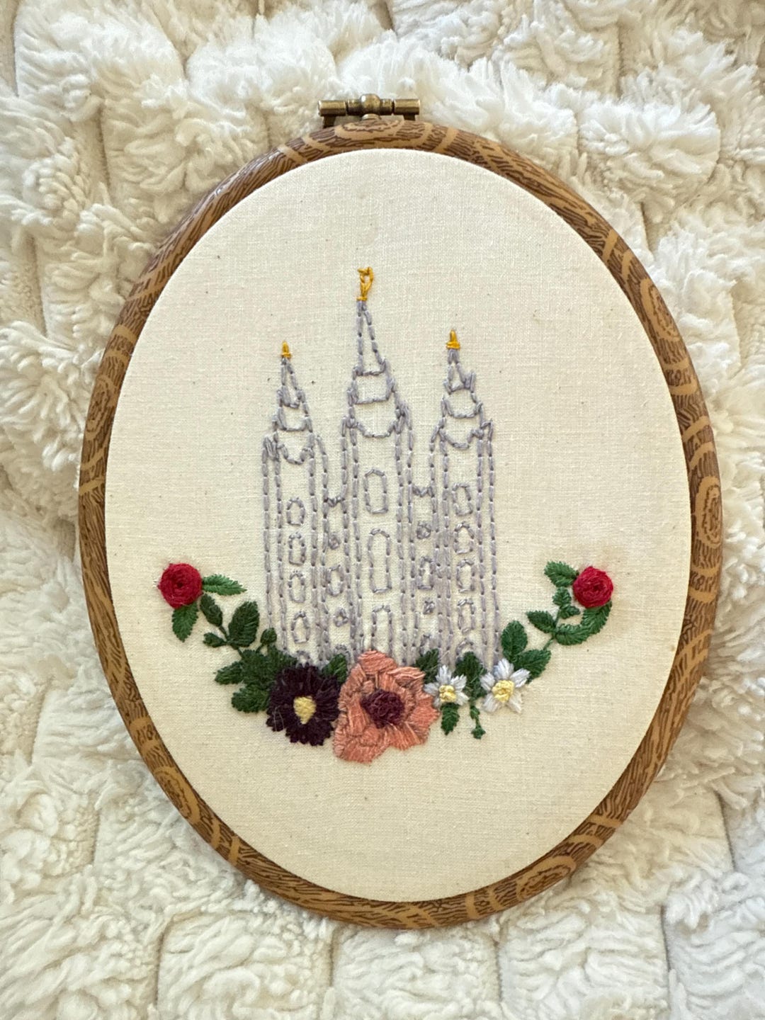 Hand-embroidered Salt Lake City LDS Temple - Custom Temples Available ...