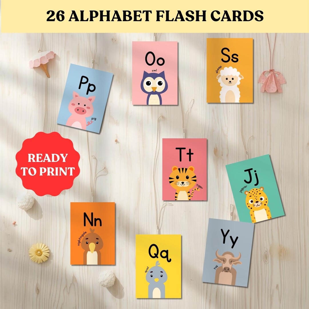 Preschool Alphabet Flash Cards – Printable Early Learning Toolkit - Etsy