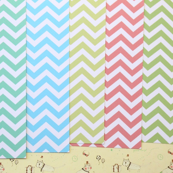 Aqua Chevron Sheet - Etsy