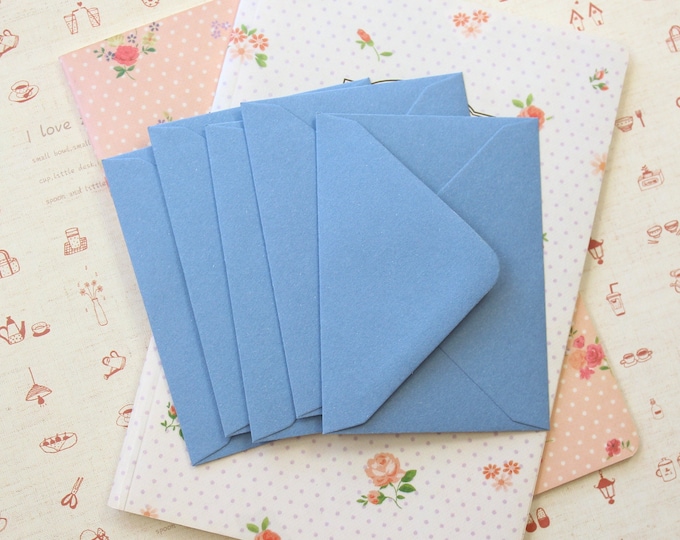 Navy Blue Mini Envelopes, Blank Mini Cards, Bridal Shower Advice Cards ...