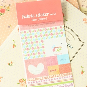 Ribbon Fabric Sticker Ver 2 Self Adhesive Craft Stickers - Etsy