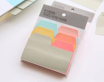 Index Divider Sticky Notes Paper Tabs, Self Adhesive Memo Pads, 60 ...