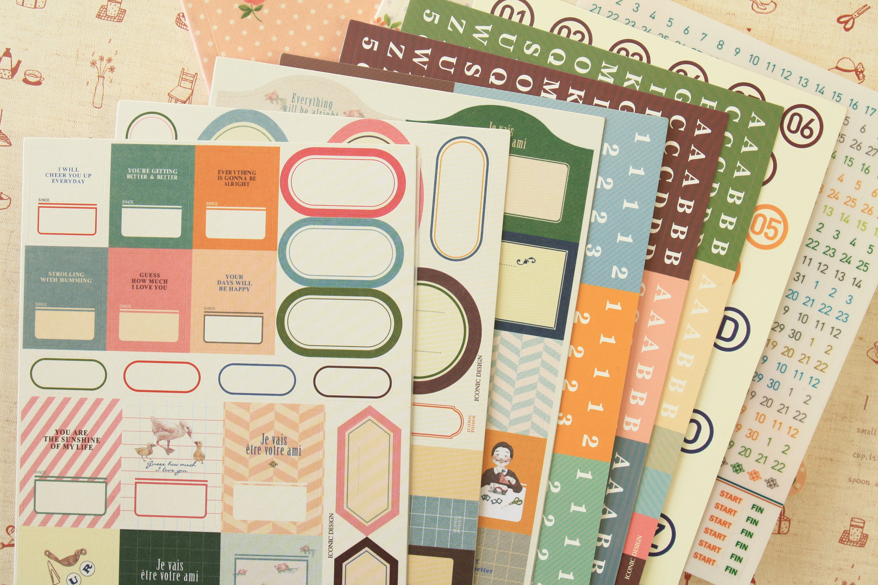 Iconic Labelling Pack Deco Label Stickers - Etsy