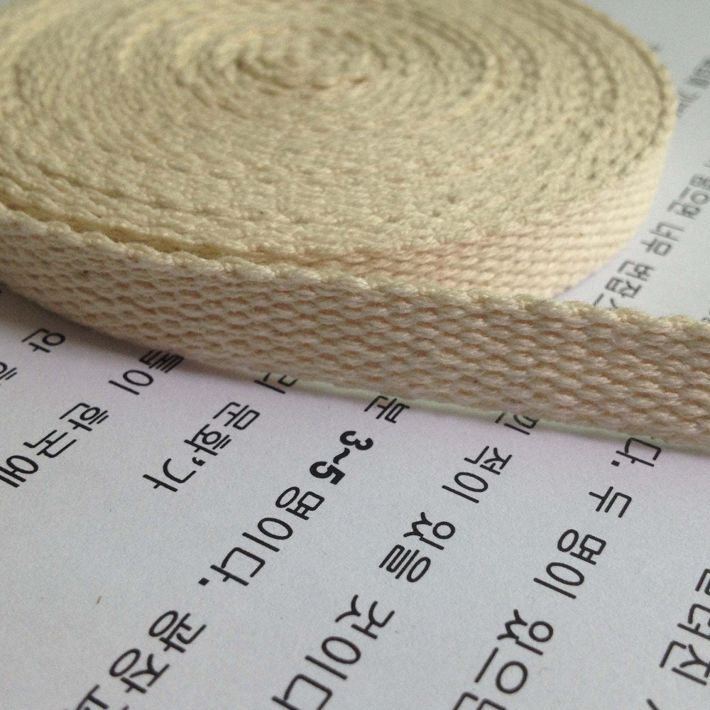 Thin Natural Webbing Sewing Tape Woven Cotton Blended Ribbon - Etsy