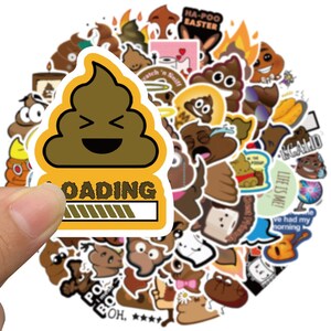 Poo Emoticons Large Cute Cartoon Stickers - Etsy
