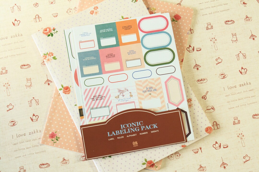 Iconic Labelling Pack Deco Label Stickers - Etsy