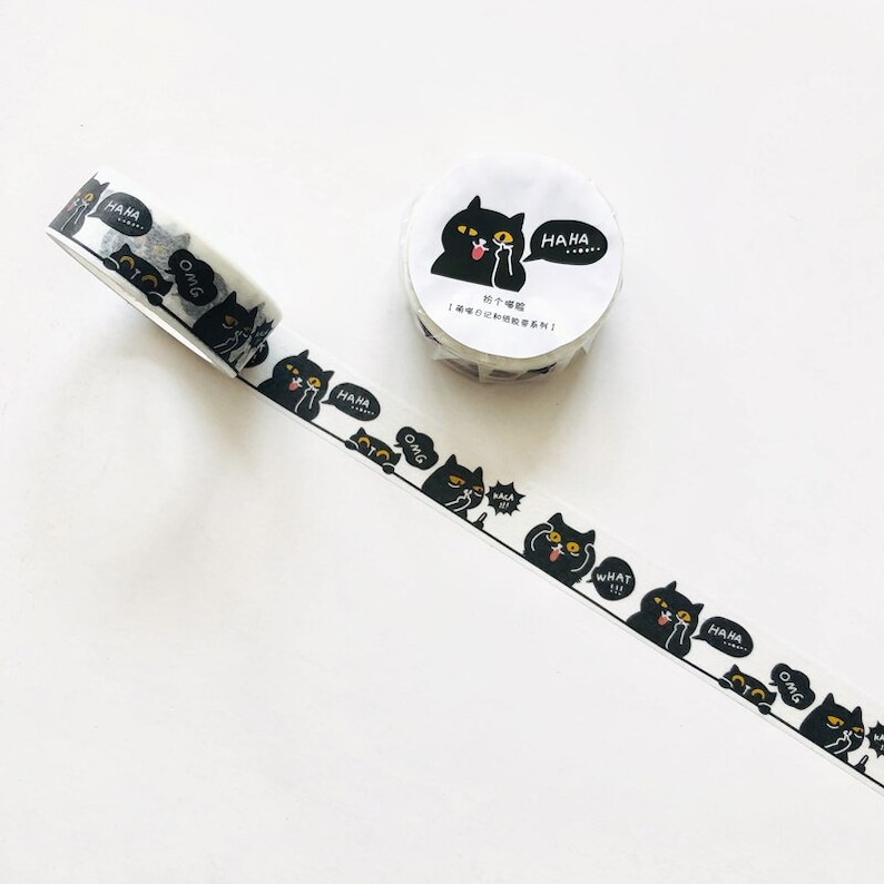Moore Cartoon Cats Washi Masking Tape - Etsy