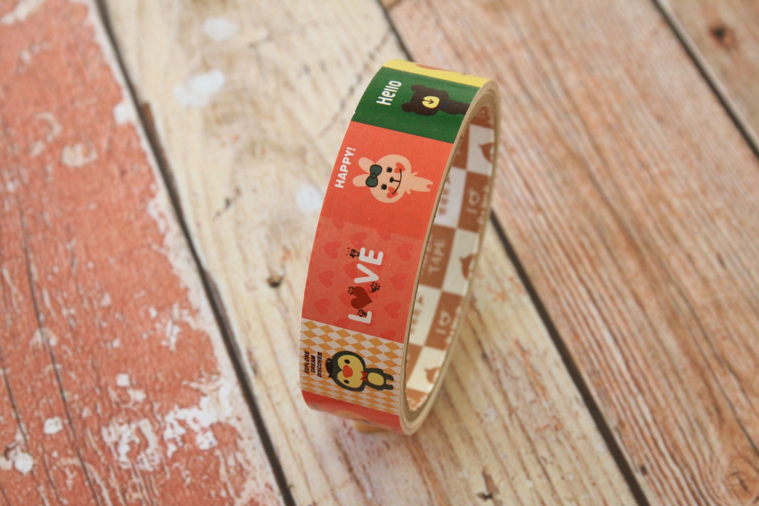 HELLO Medium Cute Cartoon Rilakkuma PAPER Tape - Etsy