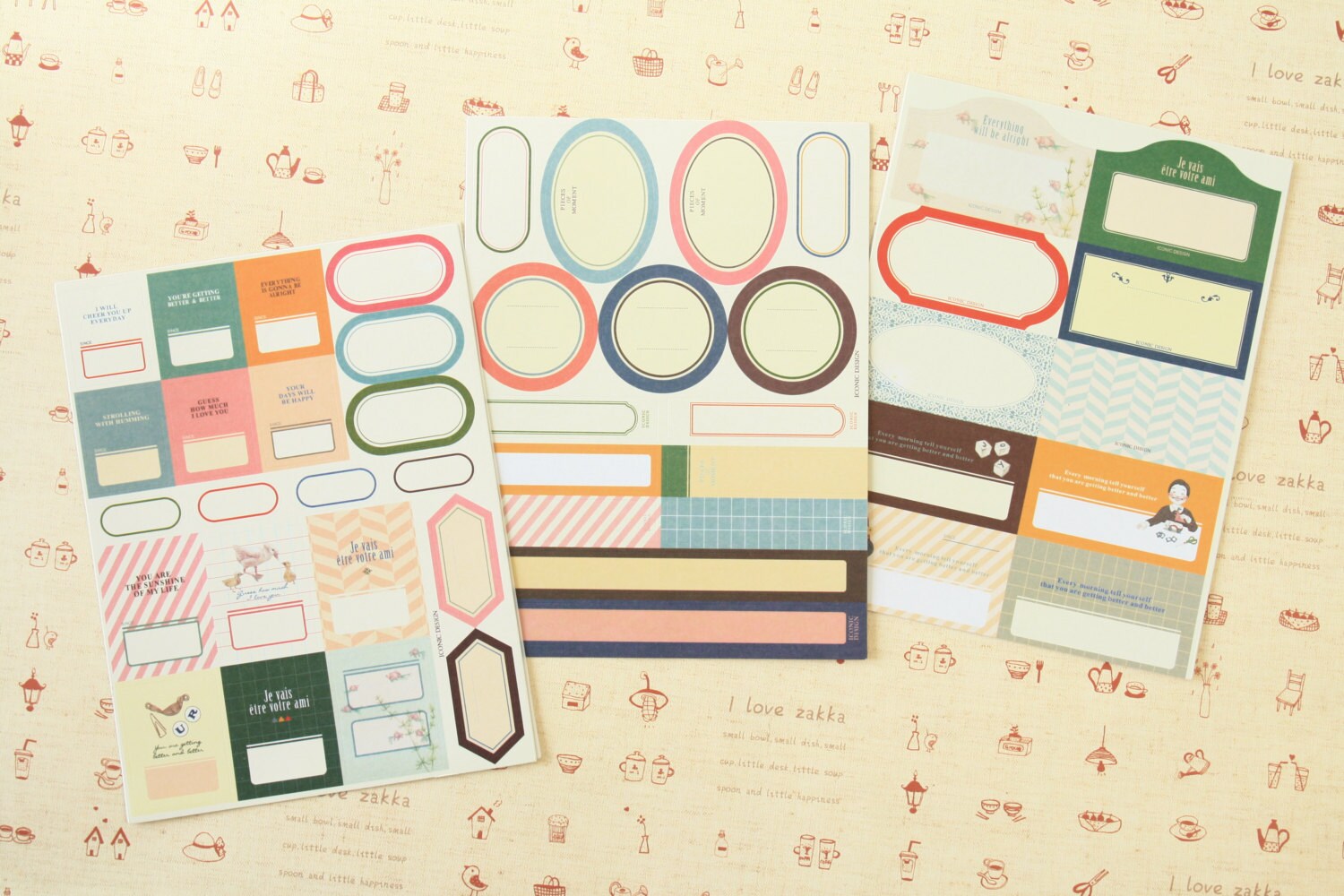 Iconic Labelling Pack Deco Label Stickers - Etsy