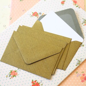 Champagne Green Textured Mini Envelopes and Note Cards - Etsy