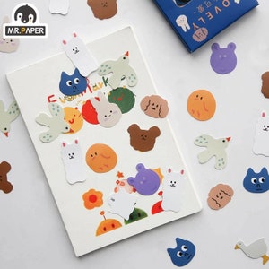 Mr Paper Mini Cartoon Stickers - Etsy