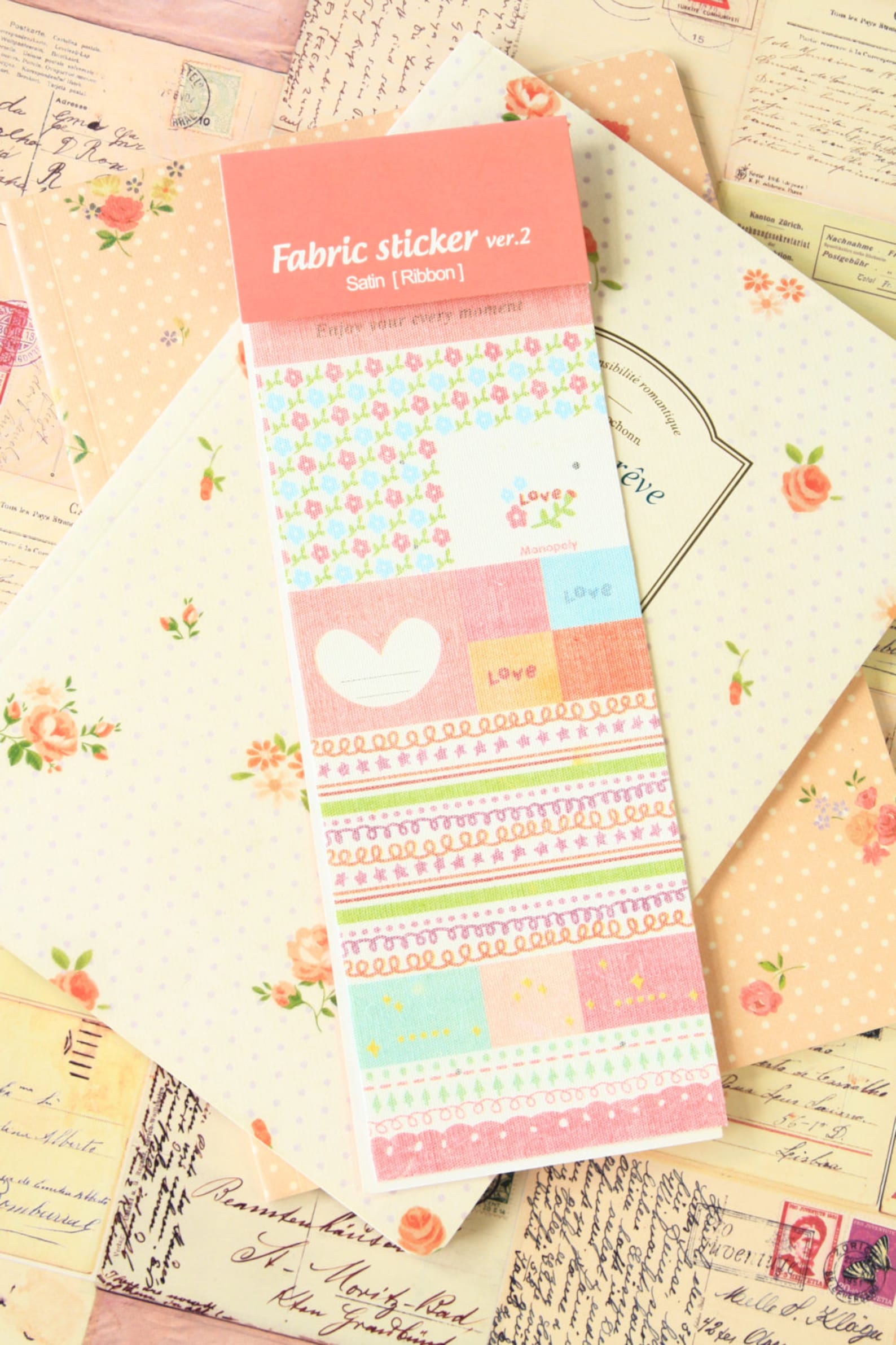 Ribbon Fabric Sticker Ver 2 Self Adhesive Craft Stickers | Etsy