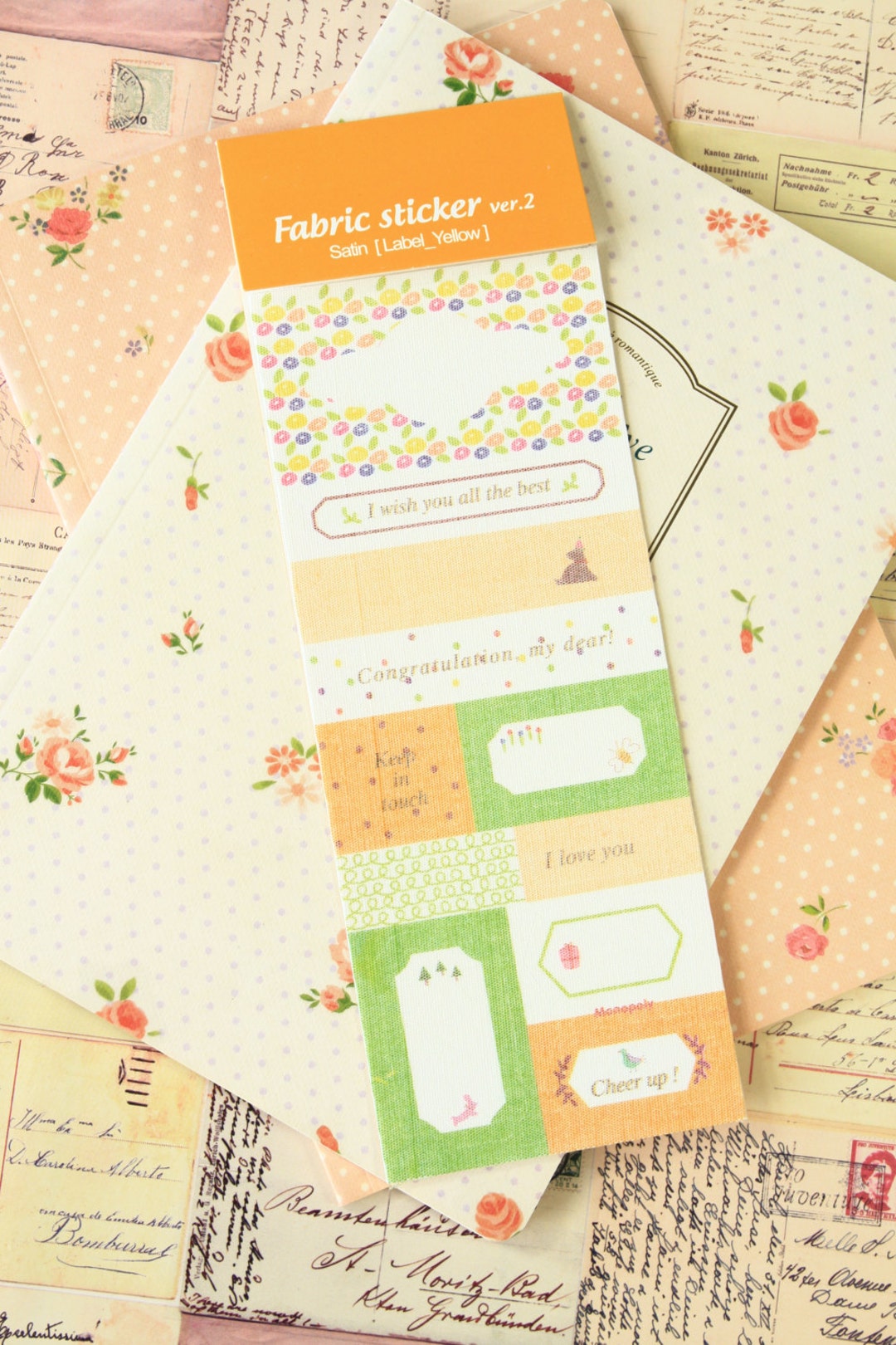 Yellow Fabric Sticker Ver 2 Self Adhesive Craft Stickers - Etsy