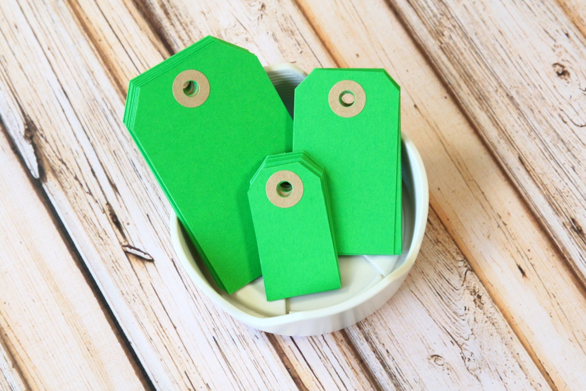 Spring GREEN Reinforced Luggage Tags | Etsy