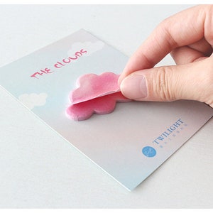 Rainbow Clouds Cartoon Shapes Sticky Notes - Etsy