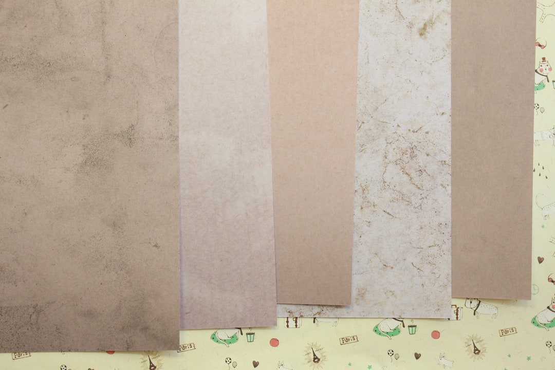 Set 01 Old Paper Textures Printed Card Stock 250gsm - Etsy
