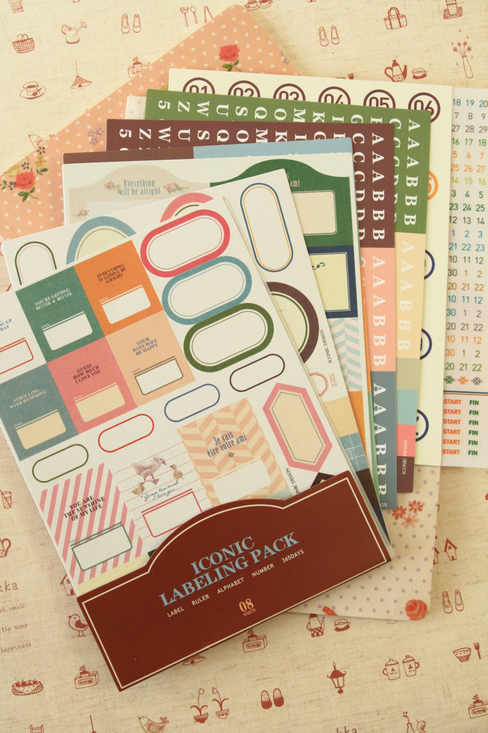 Iconic Labelling Pack Deco Label Stickers | Etsy