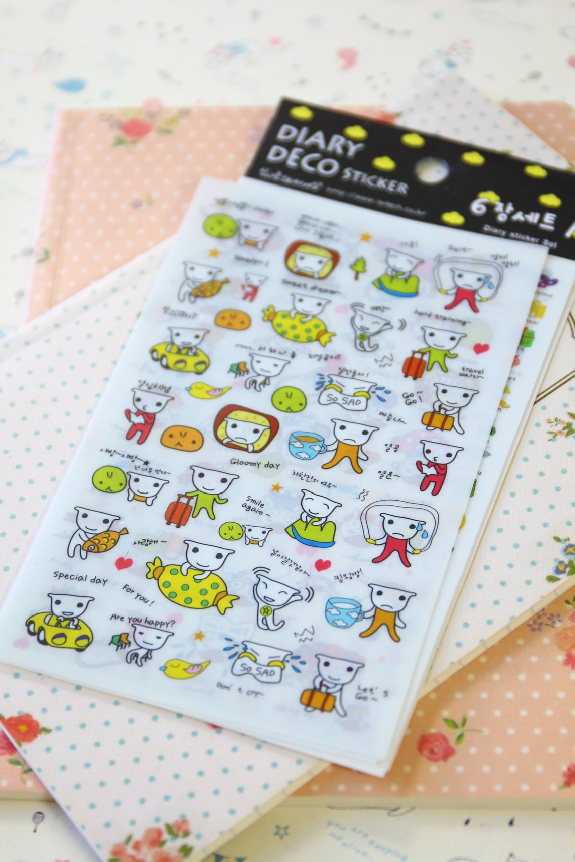 Baby Teddy Bear Cartoon Diary Deco Stickers Set | Etsy