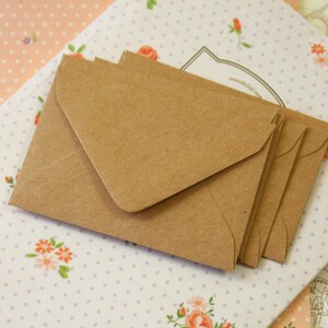Plain Kraft Brown Mini Envelopes & Plain Kraft Note Cards - Etsy UK