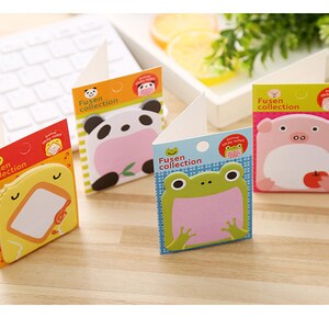 Fusen Mini Animal Shapes Sticky Notes - Etsy