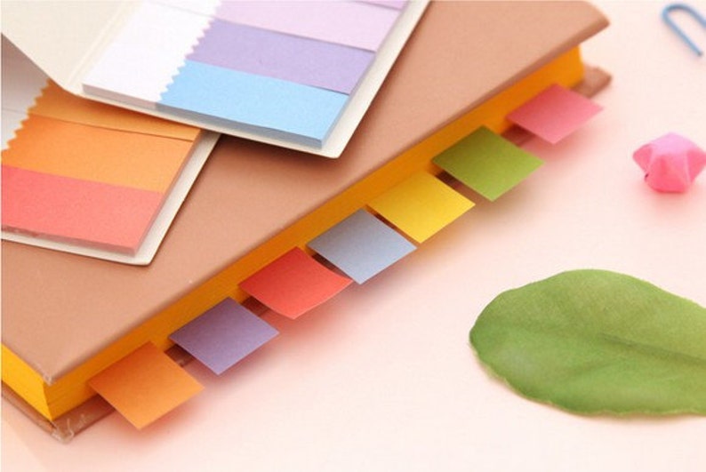 02 Rainbow Colours Deco Sticker Notes | Etsy