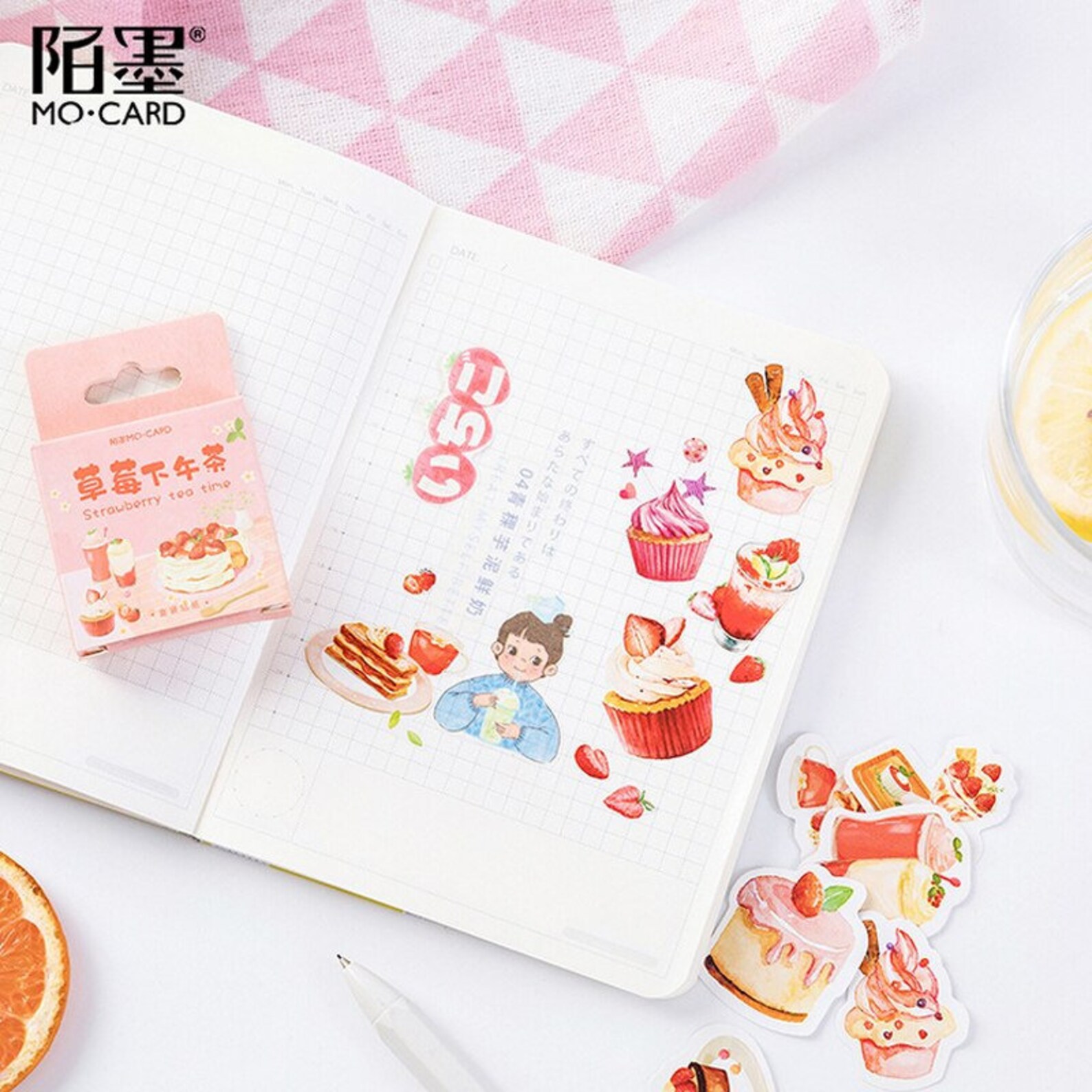 Strawberry Cake Mo-card Cartoon Shapes Stickers - Etsy