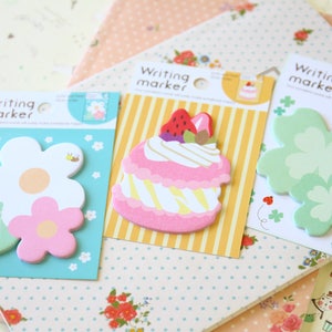 Flowers Fusen Collection Writing Marker Sticker Notes - Etsy