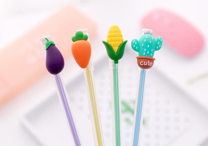 Cute Vegetable cartoon needle pens | Etsy