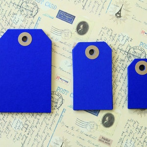 ROYAL BLUE Reinforced Luggage Tags - Etsy