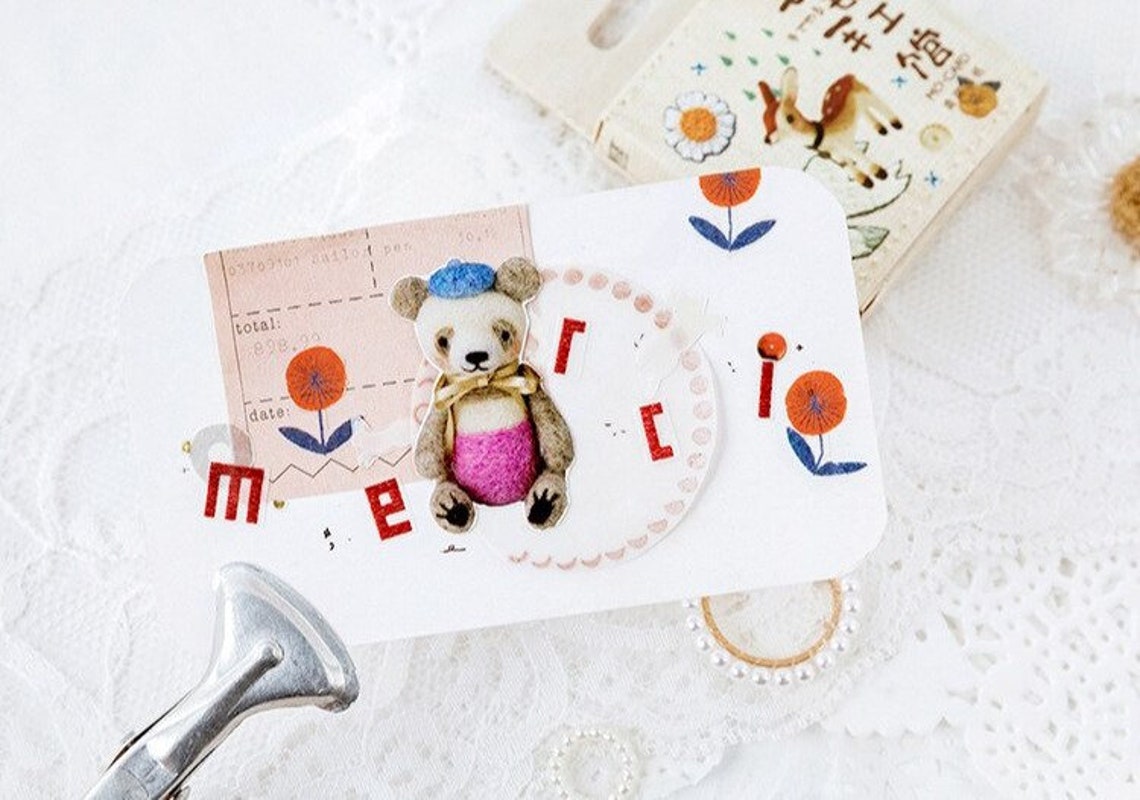 Handmade Felt Mo-Card cartoon shape stickers | Etsy