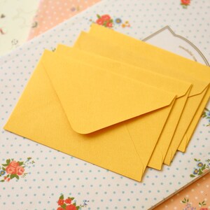 Gold Yellow Textured Mini Envelopes and Note Cards - Etsy