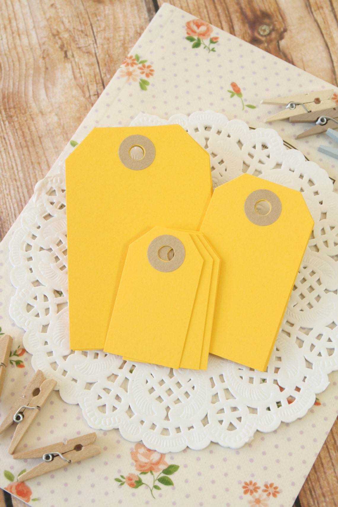 Gold Yellow Handmade Reinforced Colour Luggage Tags | Etsy