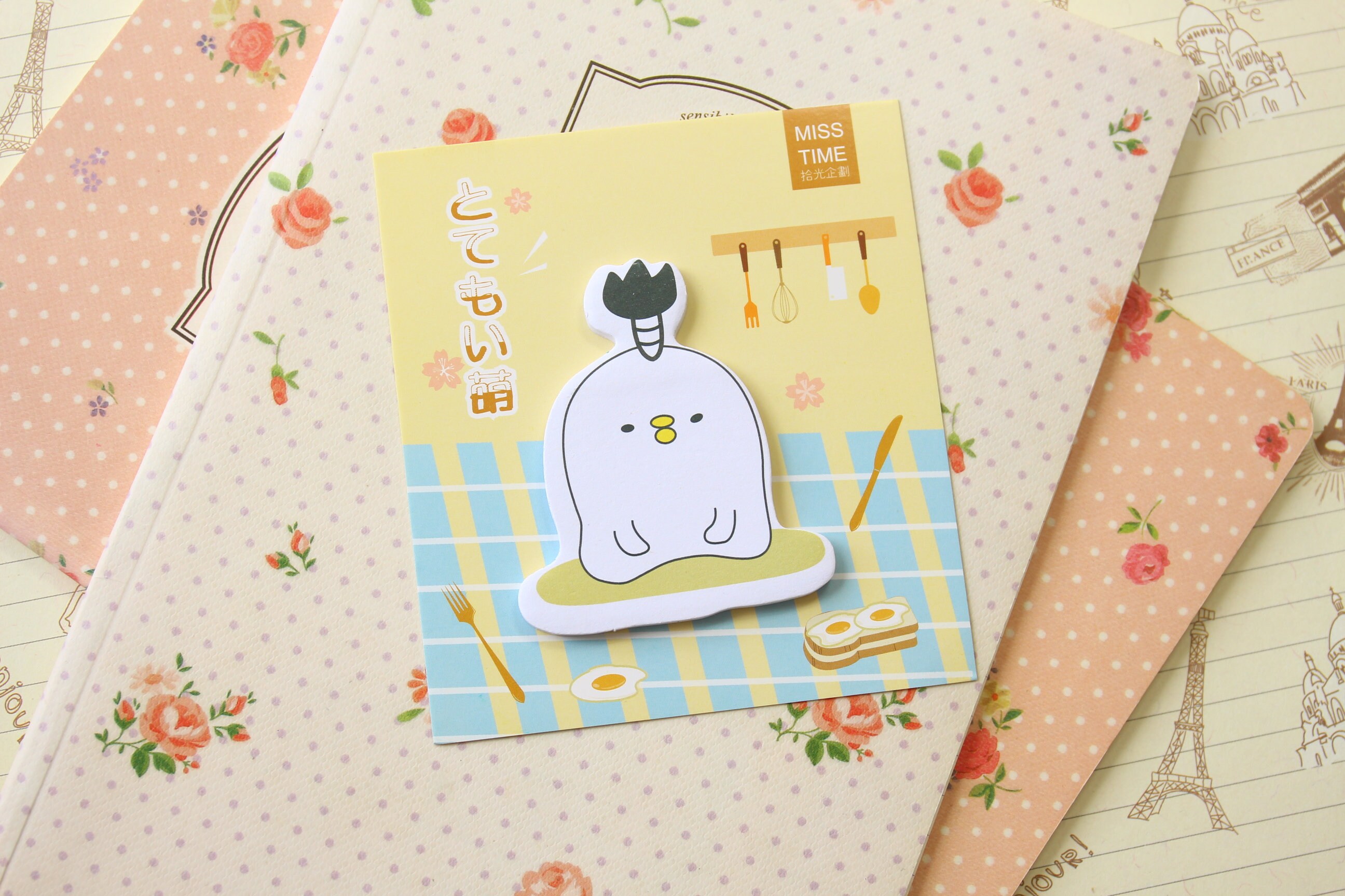 Miss Time Egg Blob Cartoon Shapes Sticky Notes | Etsy