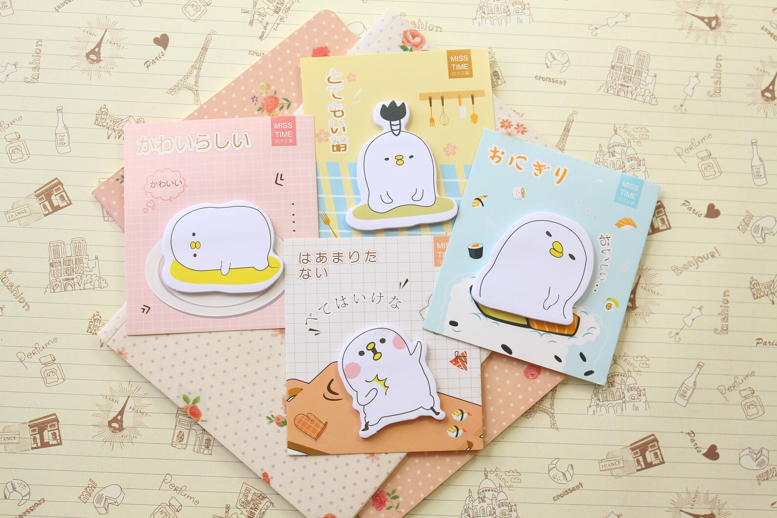 Miss Time Egg Blob Cartoon Shapes Sticky Notes | Etsy