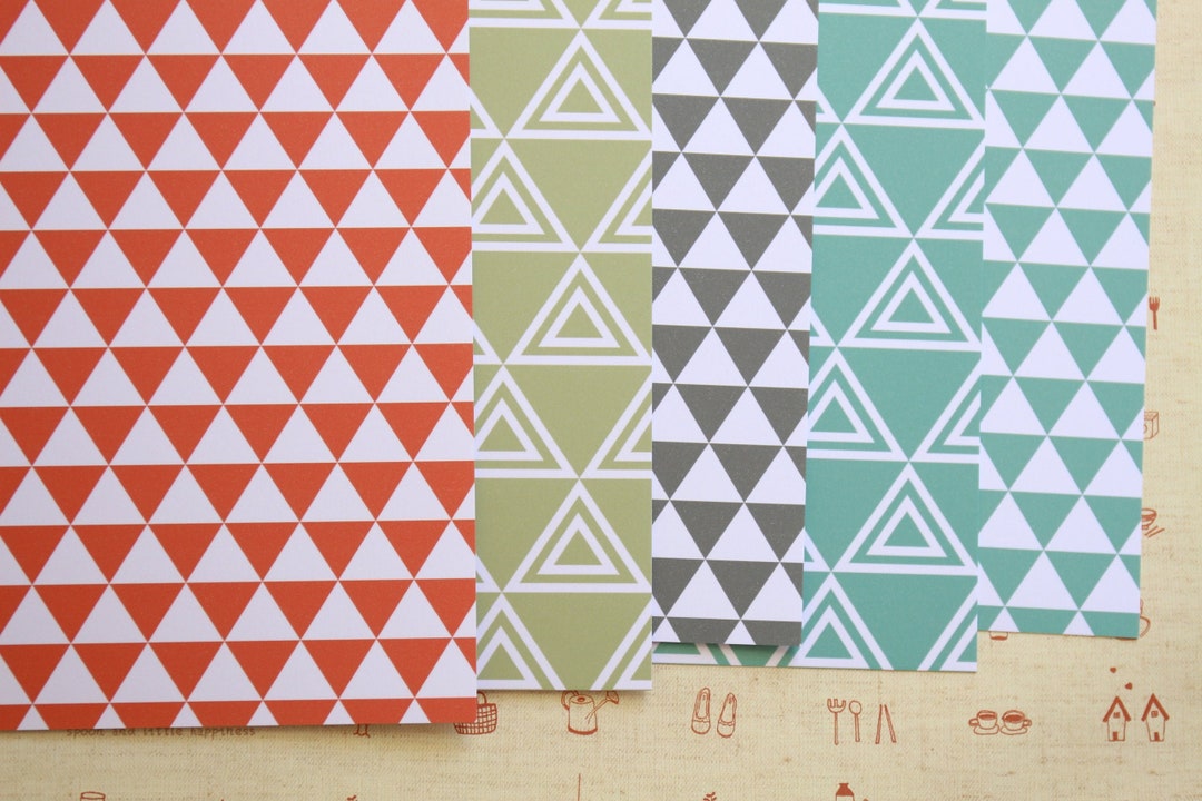 Set 01 Tribal Pyramid Triangles Printed Card Stock 250gsm - Etsy