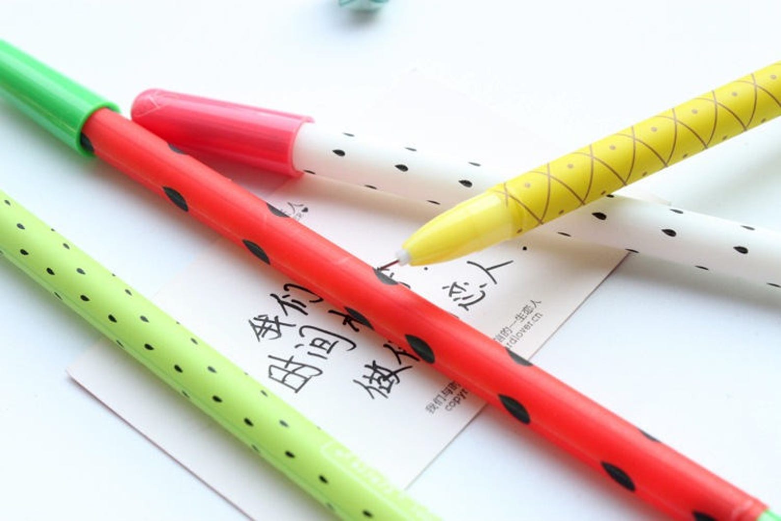 Sweet Fruits Cartoon Pens - Etsy