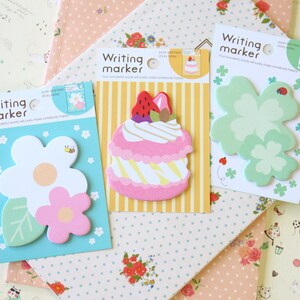 Flowers Fusen Collection Writing Marker Sticker Notes - Etsy