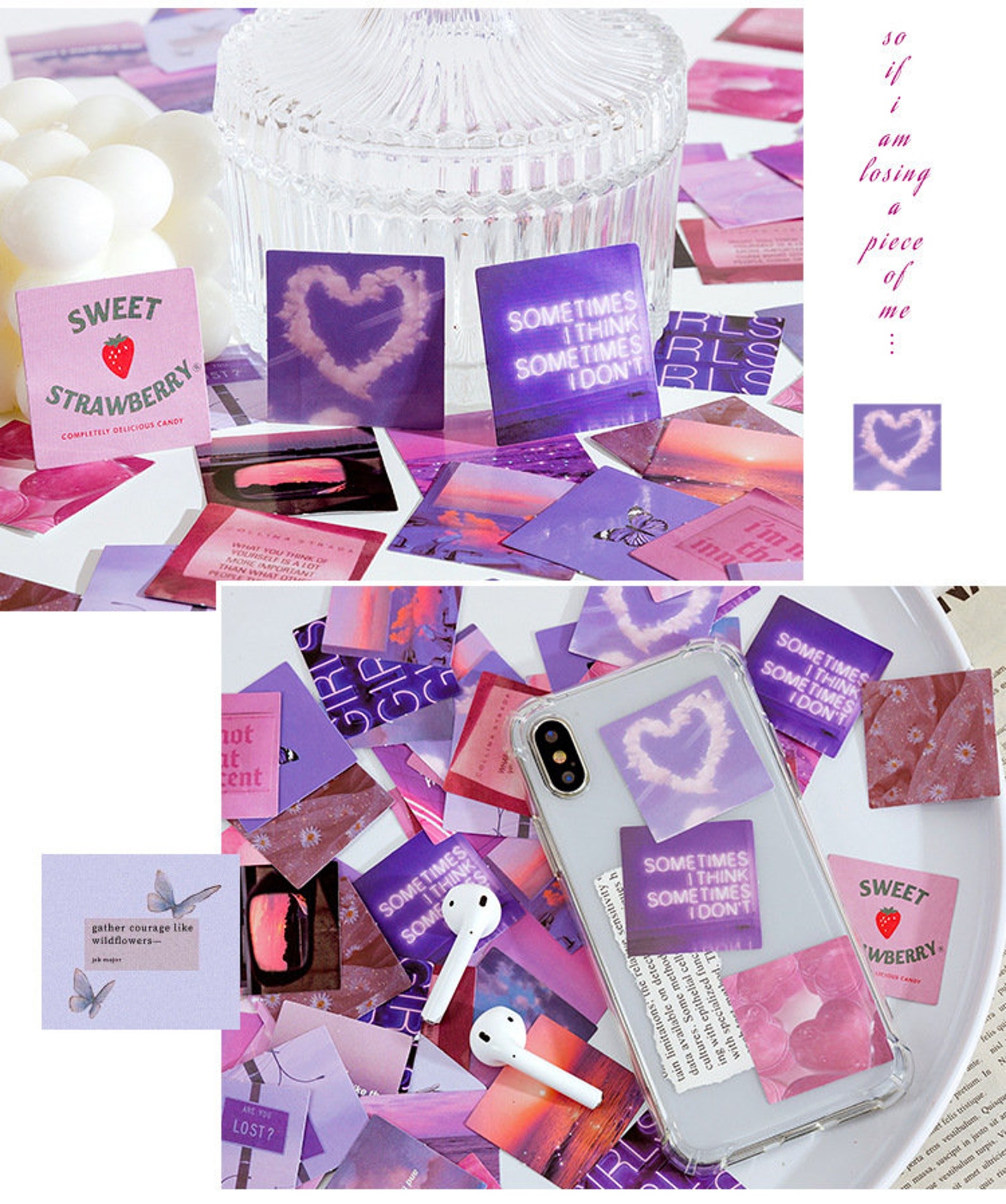 Moonlight Love Letter Mo-card Deco Stickers | Etsy