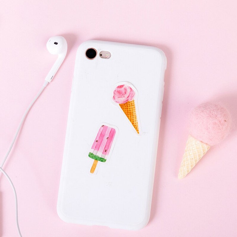Ice Cream Mo-card Cartoon Shapes Stickers - Etsy